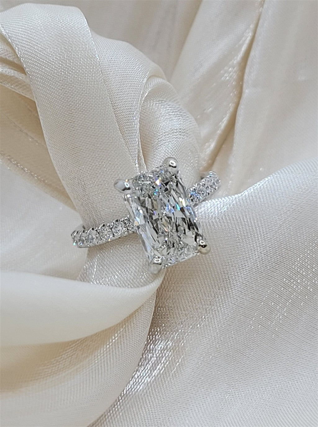 14K White Gold Lab Grown Diamond Engagement Ring – Lance & Co Jewelers