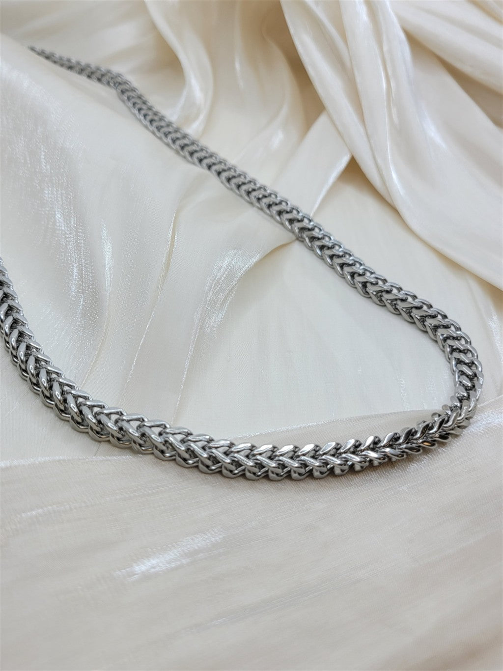 24" 6mm Stainless Steel Mens Franco Chain | Lance & Co Jewelers